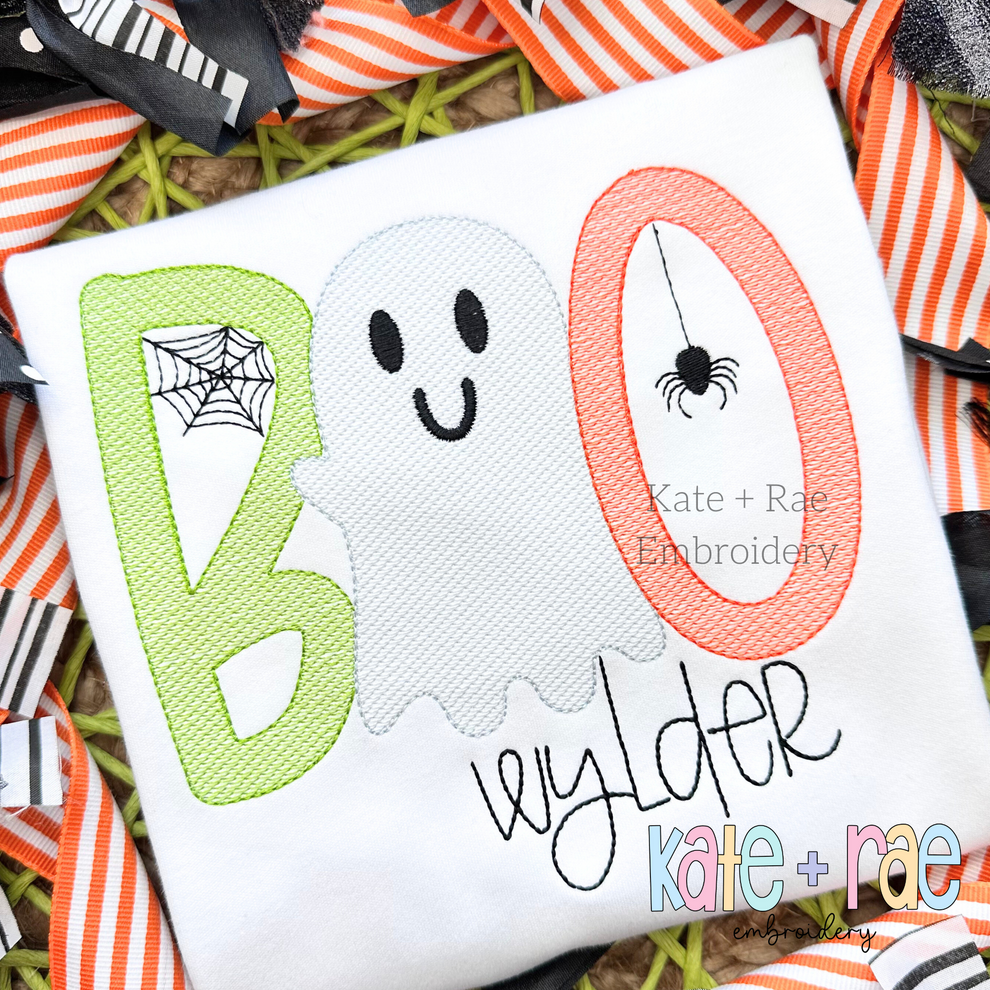 Boy's Boo Sketch Stitch Embroidery Design – Kate + Rae Designs