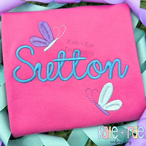 Tiny Butterfly Satin Stitch Embroidery Design – Kate + Rae Designs