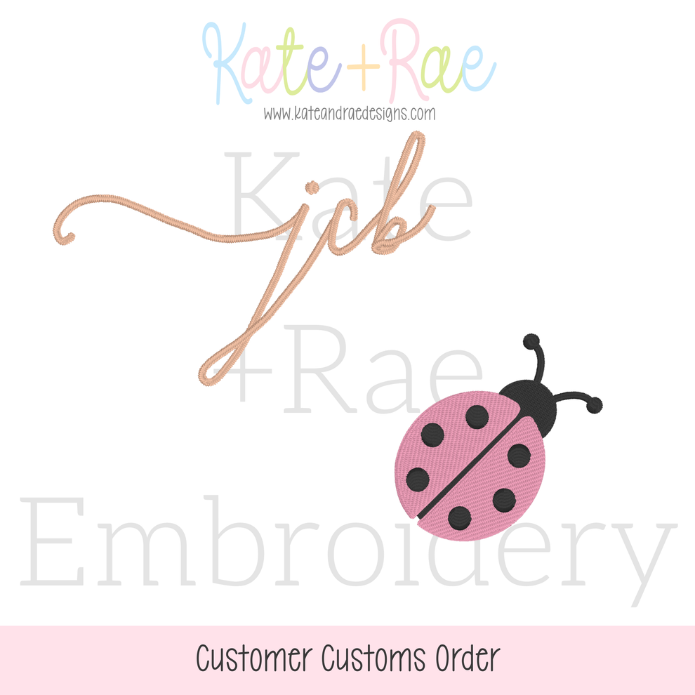 JCB Logo and Ladybug Mini – Kate + Rae Designs