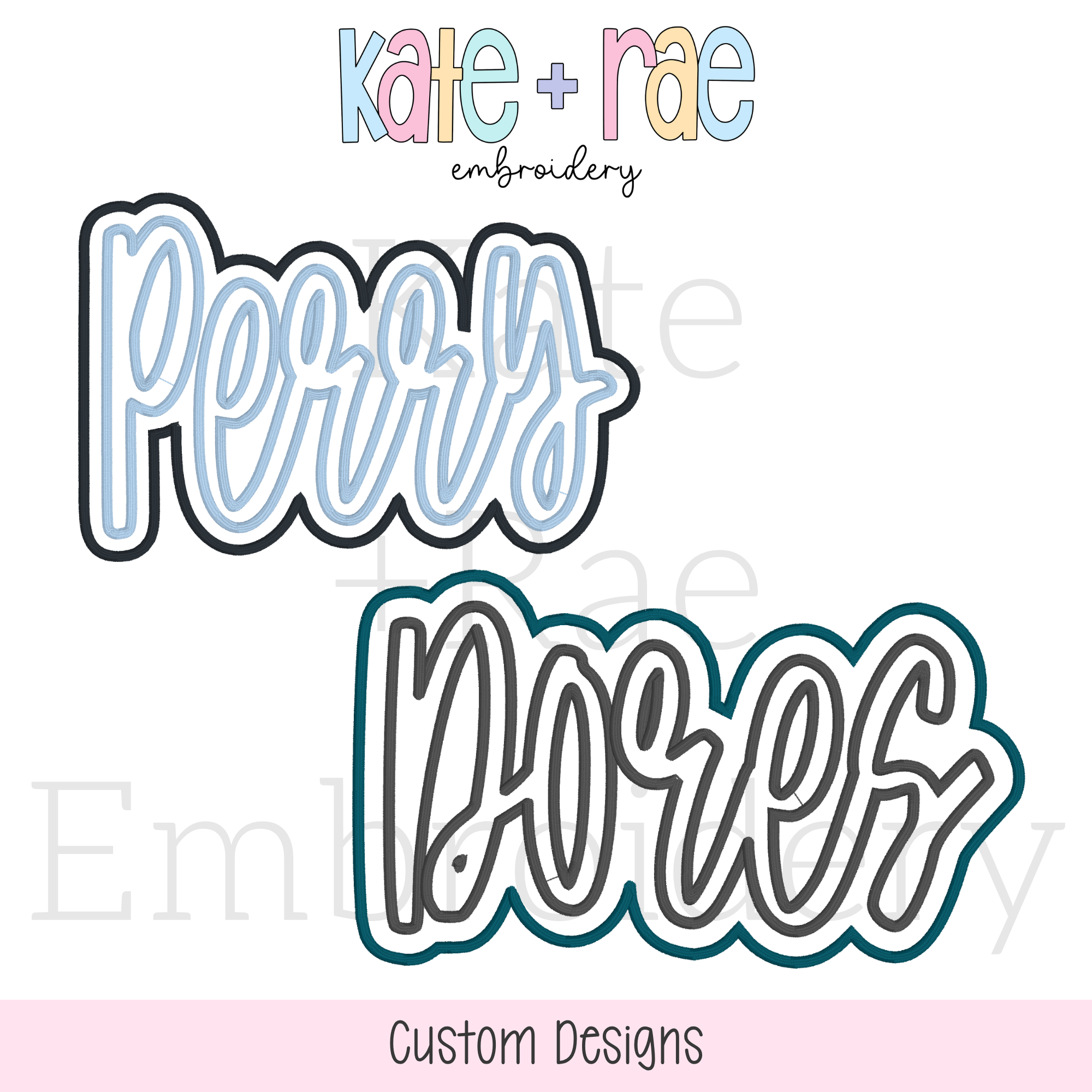 Perry & Dores Custom Designs – Kate + Rae Designs